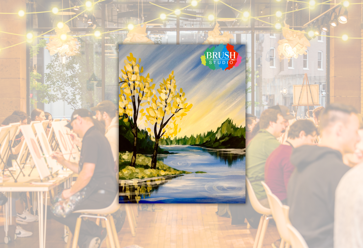 Brush Studio Paint & Sip - June Landscape Lake - Grand Rapids MI, 49503