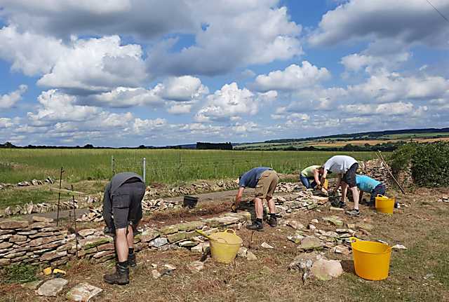dry stone walling course