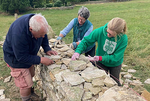 dry stone walling course