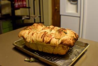 High Altitude Cheesy Garlic Loaf