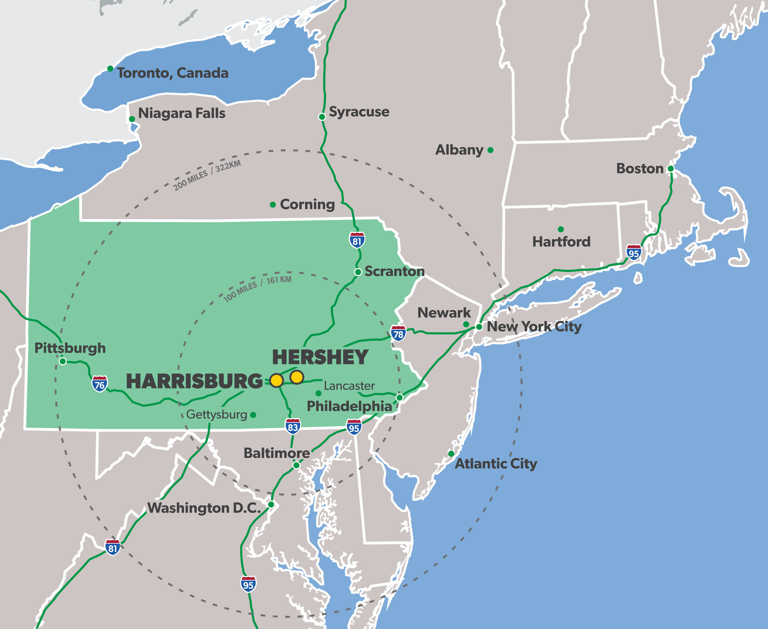 Getting Here | Visit Hershey & Harrisburg