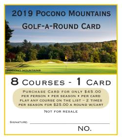 Pocono Mountains Golf-A-Round Card