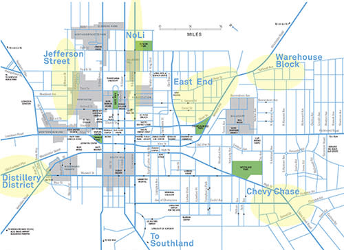 Map Of Downtown Lexington Ky