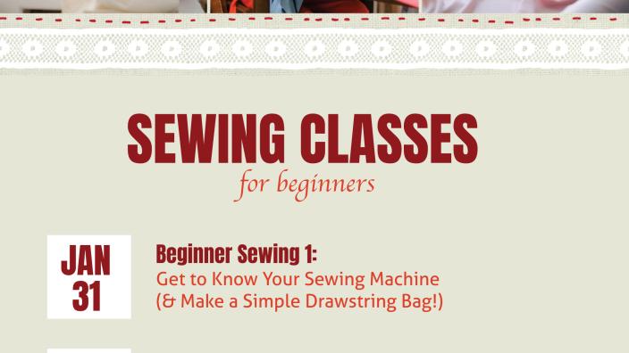 beginner sewing lessons
