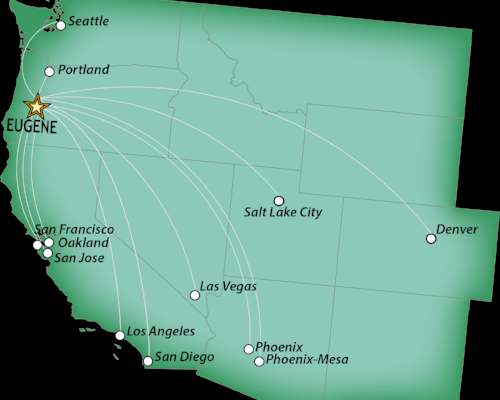 Fly Conveniently, Fly Comfortably, Fly Eugene | Eugene, Cascades ...