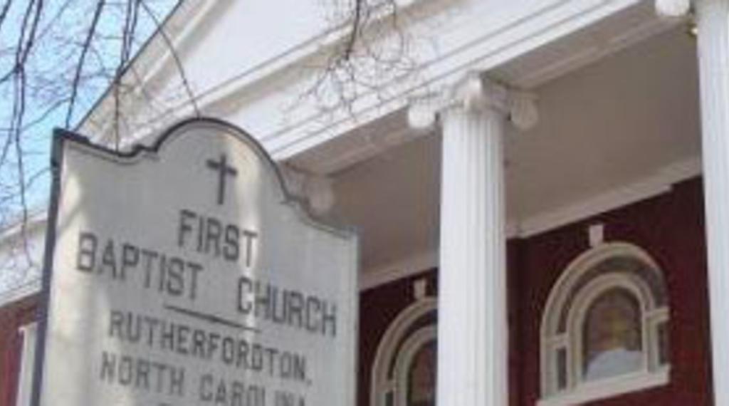 First Baptist Church - Rutherfordton - Marker