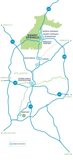 Sandy Springs Map