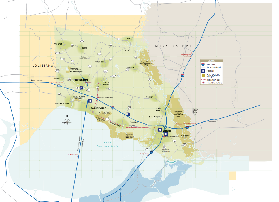 Maps of St. Tammany Parish | Covington, Slidell & Mandeville