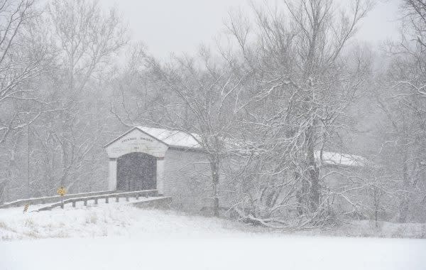 You Have to See Parke County's Covered Bridges in the Snow!