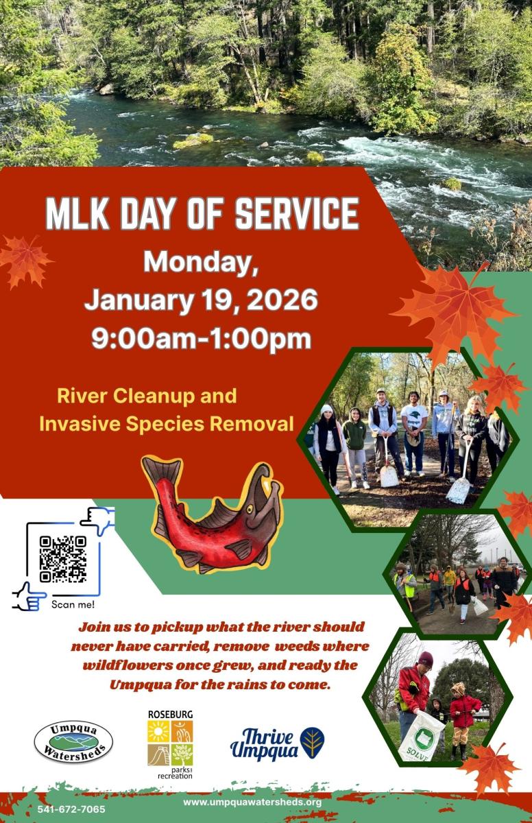 2026 MLK Day River Clean-Up ~ Roseburg Parks