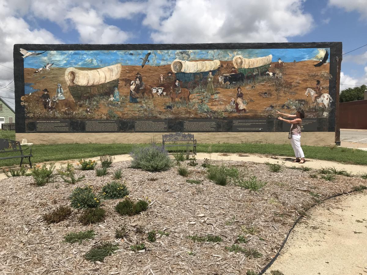 The Founding of St. John Mural - St. John KS, 67576