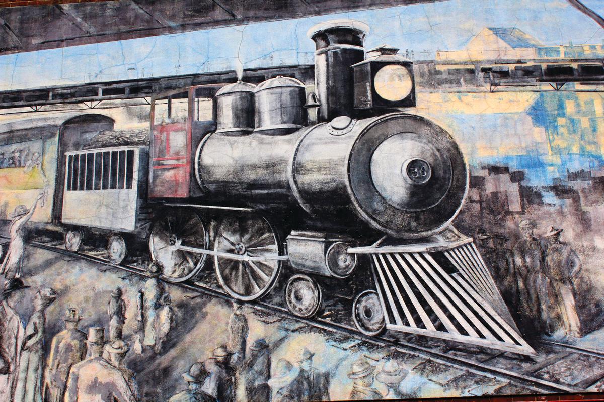 History Of Trains Mural at Donald Peterson blog
