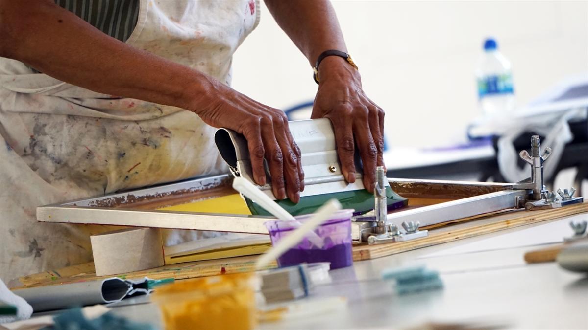 Abstract Screenprint on Paper Workshop - Visit Birmingham
