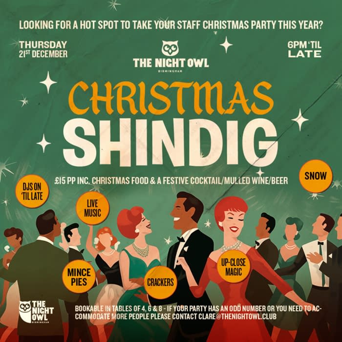The Night Owls Christmas Shindig - Visit Birmingham