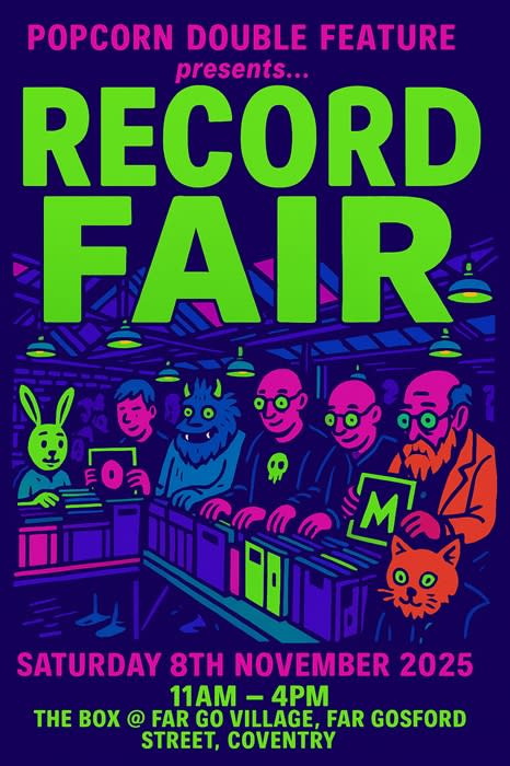 Popcorn Double Feature Record Fair