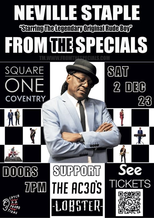 Neville Staple - From The Specials - Sat 02/12, Square One Coventry ...