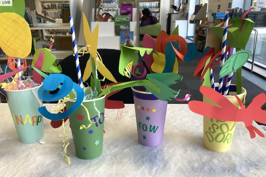 Family craft activity at Debdale Park