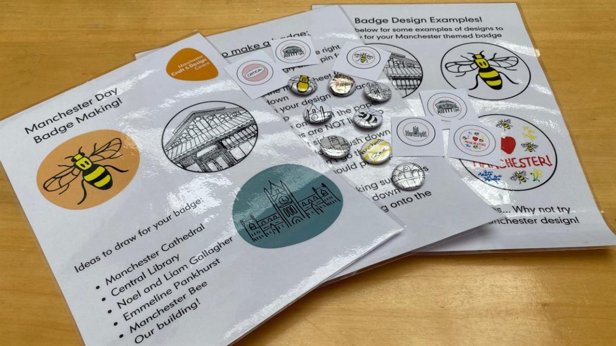 Manchester Day Badge Making