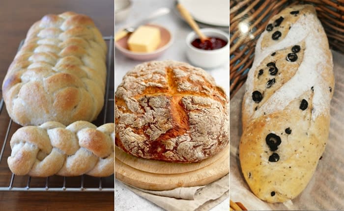 Artisan Breads - Plaited, Olive and Soda Breads