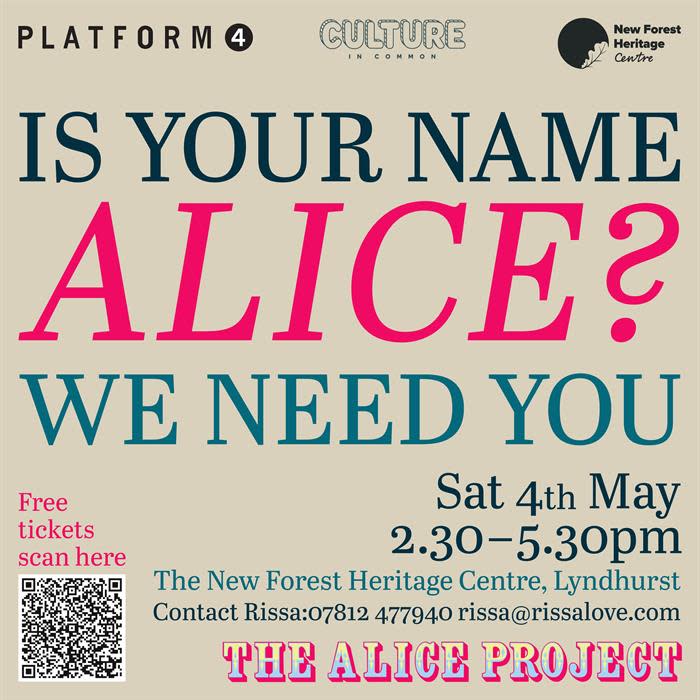The Alice Project - Calling all Alice's - Visit the New Forest