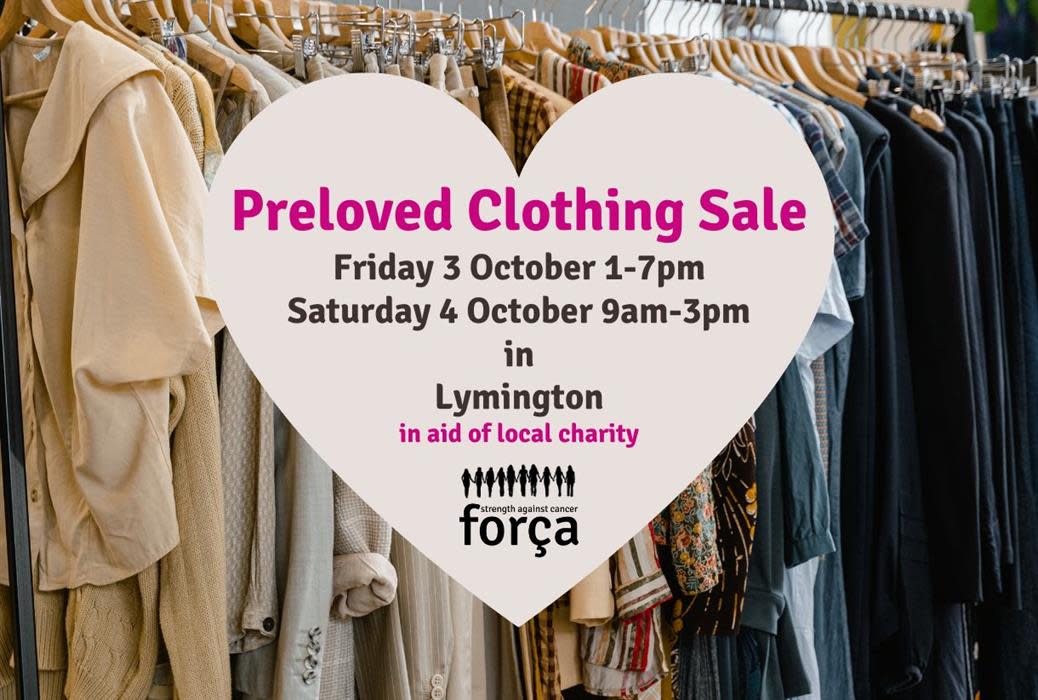 Preloved Clothing Sale in aid of Força Strength Against Cancer - Visit ...