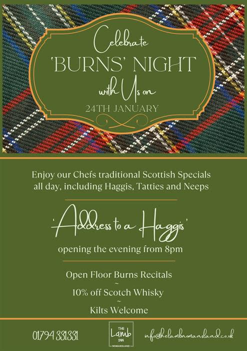 Burns Night @ The Lamb - Visit the New Forest