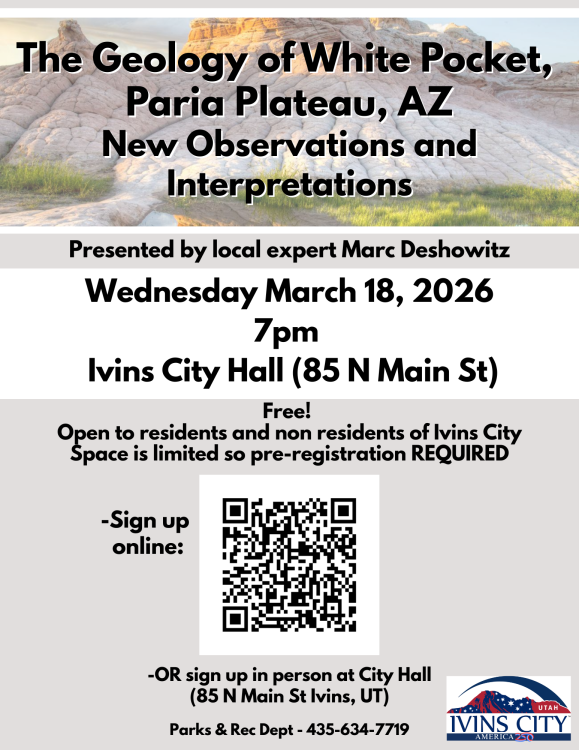Ivins City Geology Lecture - White Pocket AZ