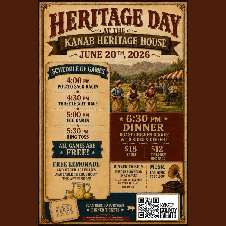 Kanab Heritage House Day Dinner and Concert