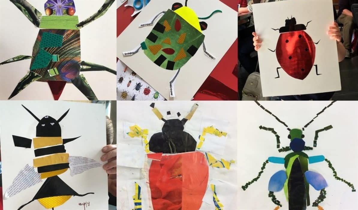 Insect Collage Workshop with illustrator Marian Hill at Grow Wilder