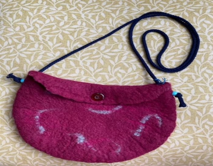 Wet Felted Small Bag - Visit Devon
