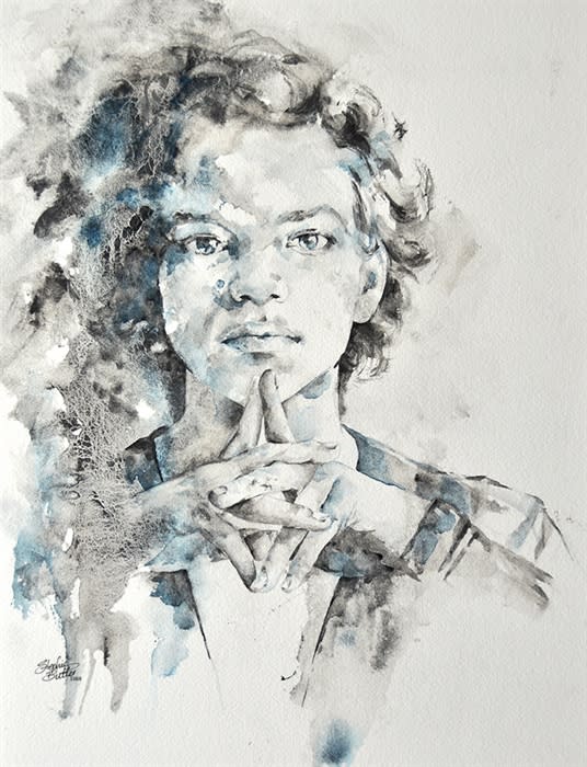 Stephie Butler. Portraits in Watercolour and Liquid Charcoal. - Visit Devon