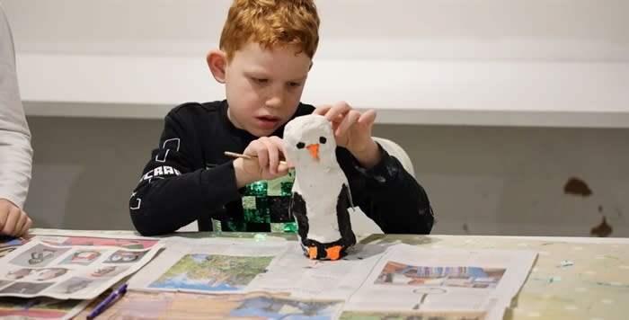 Penguin Sculptures in Modroc (5 - 11 years) - Cotswolds
