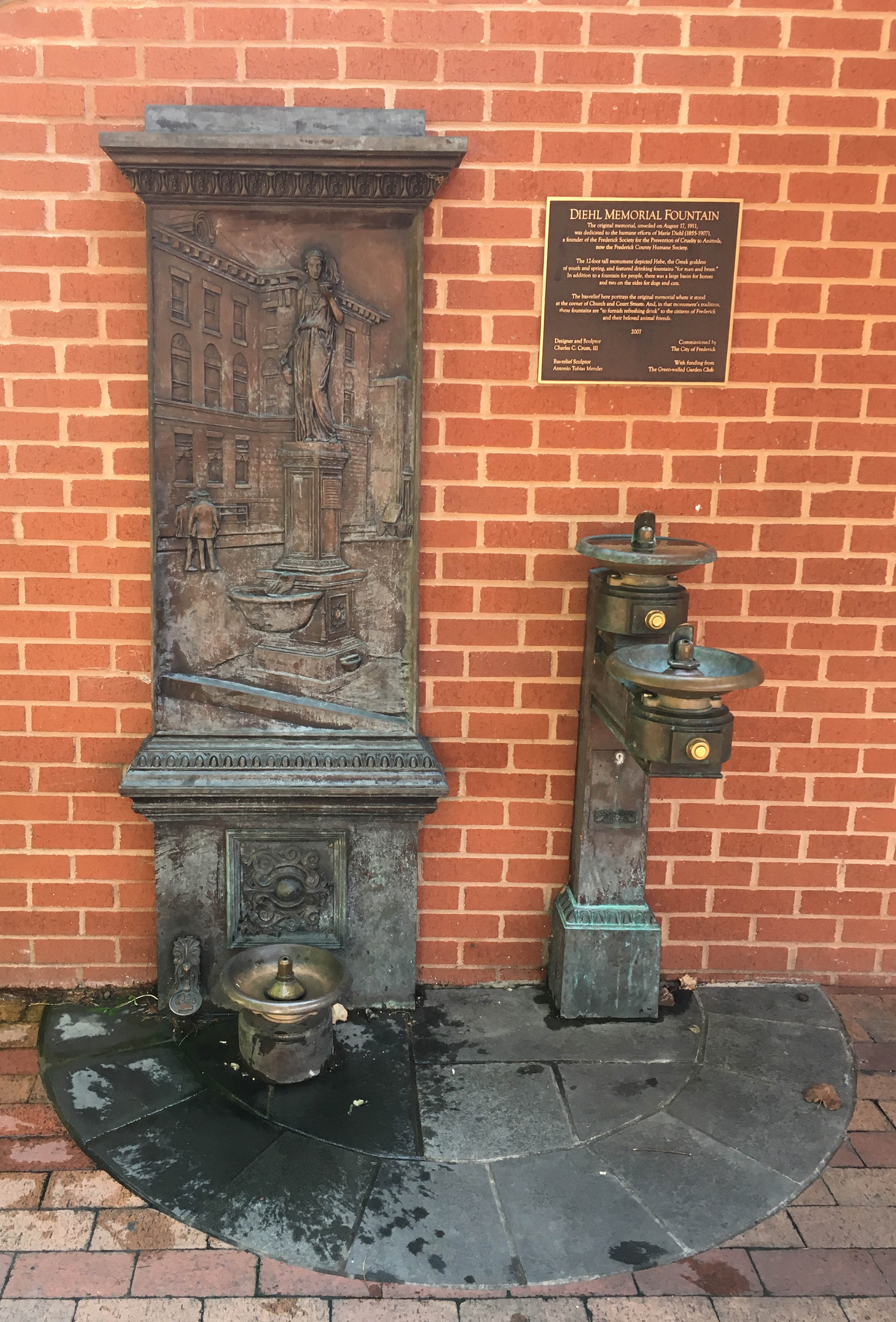 “Marie Diehl Memorial” Drinking Fountain | Frederick, MD 21701