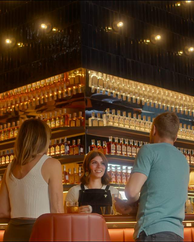bar with five couples
