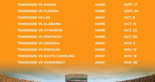 University of Tennessee Football Game Day Information