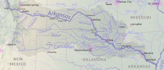 Kansas Map Rivers