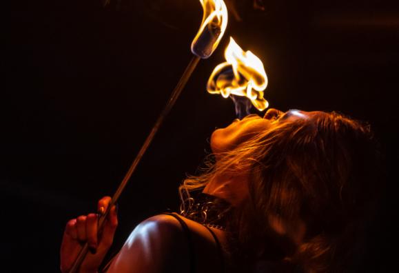 female fire eater