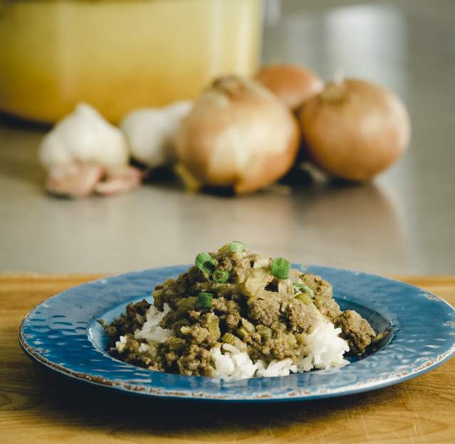 how to cook ground beef with eggplant