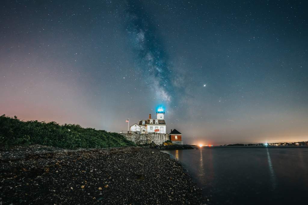night in lighthouse