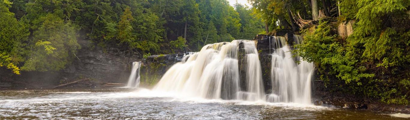 Michigan Pond Waterfalls