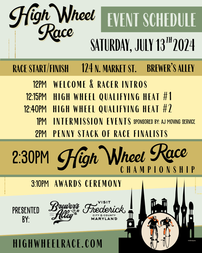 High Wheel Bike Race in Frederick | National Clustered Spires