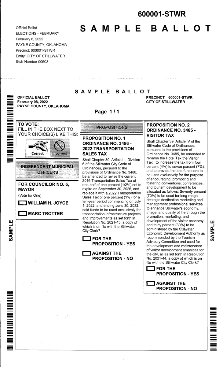 Sample Ballot