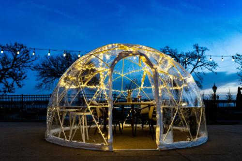 Winter igloo dining experiences in Lake Geneva, Wisconsin