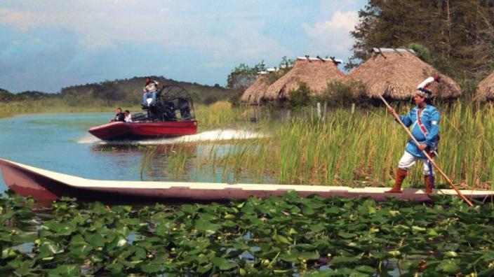 Seminole Indian Village Postcard Musa Isle Seminole Indian Village