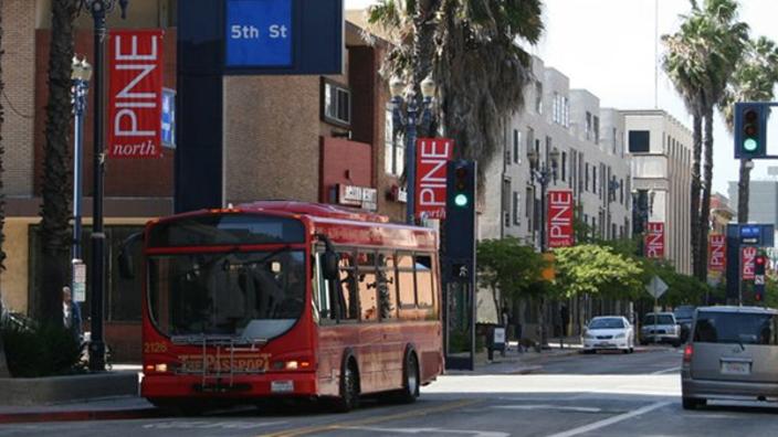 Long Beach Transit Logo Long Beach Transit Bus In Long Beach,