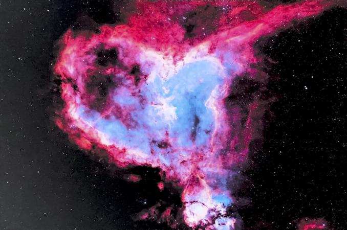 Heart Nebula - HOO with SII By Steve Kramer & Steven Kramer