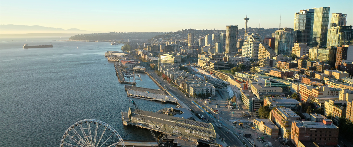 Seattle Vs Vancouver Skyline
