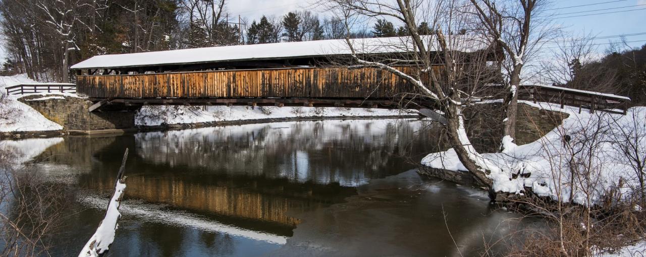 New York Covered Bridges | Hyde Hall | Battenkill River