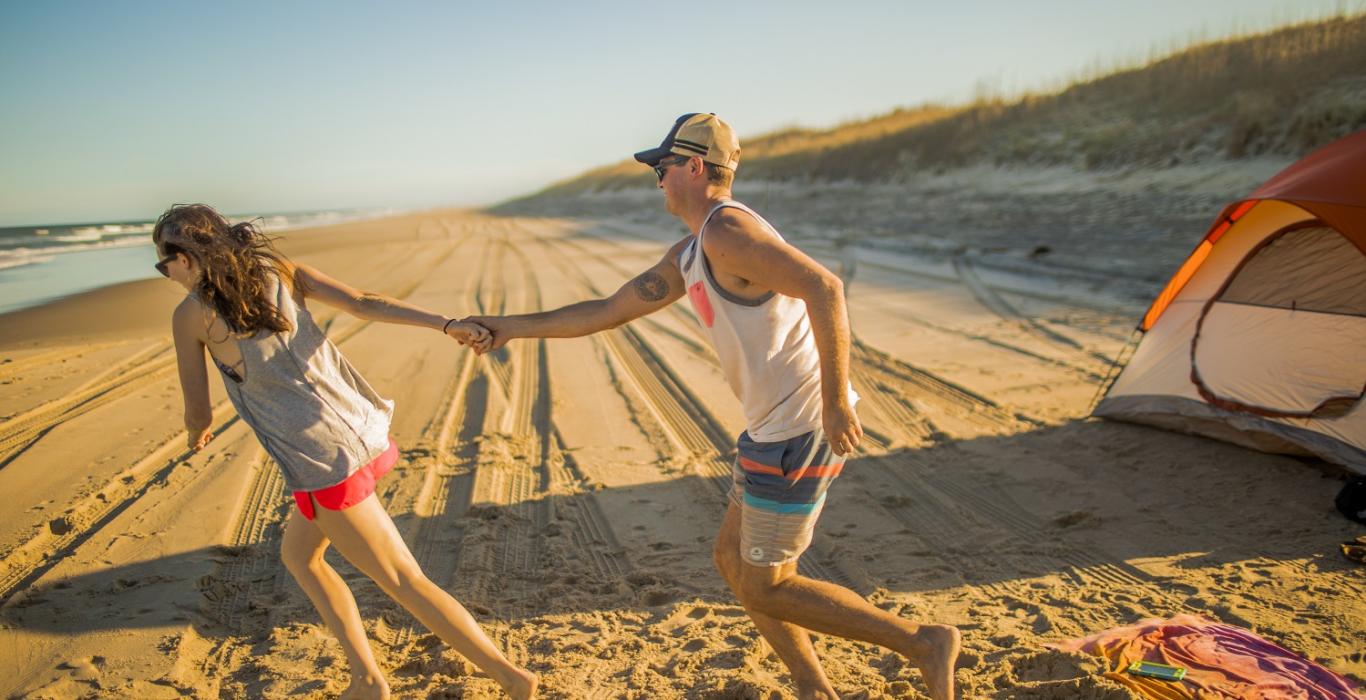 bikini beach camping