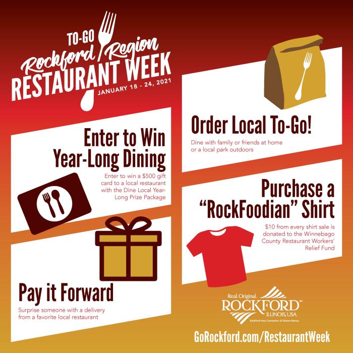 Restaurant Week in Rockford, IL January 18 – January 24, 2021